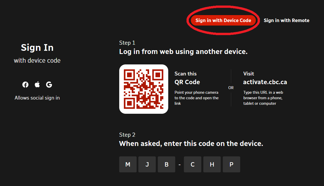 How do I log in to the CBC Gem app for Xbox? – CBC Help Centre