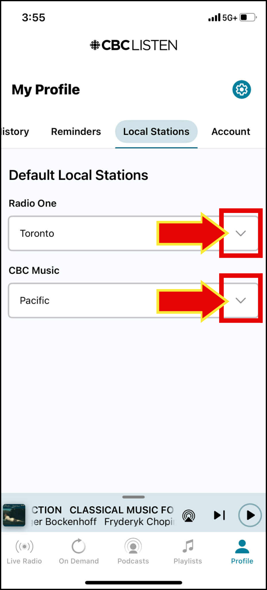 How do I set my local Live Radio stations in the CBC Listen app? – CBC ...