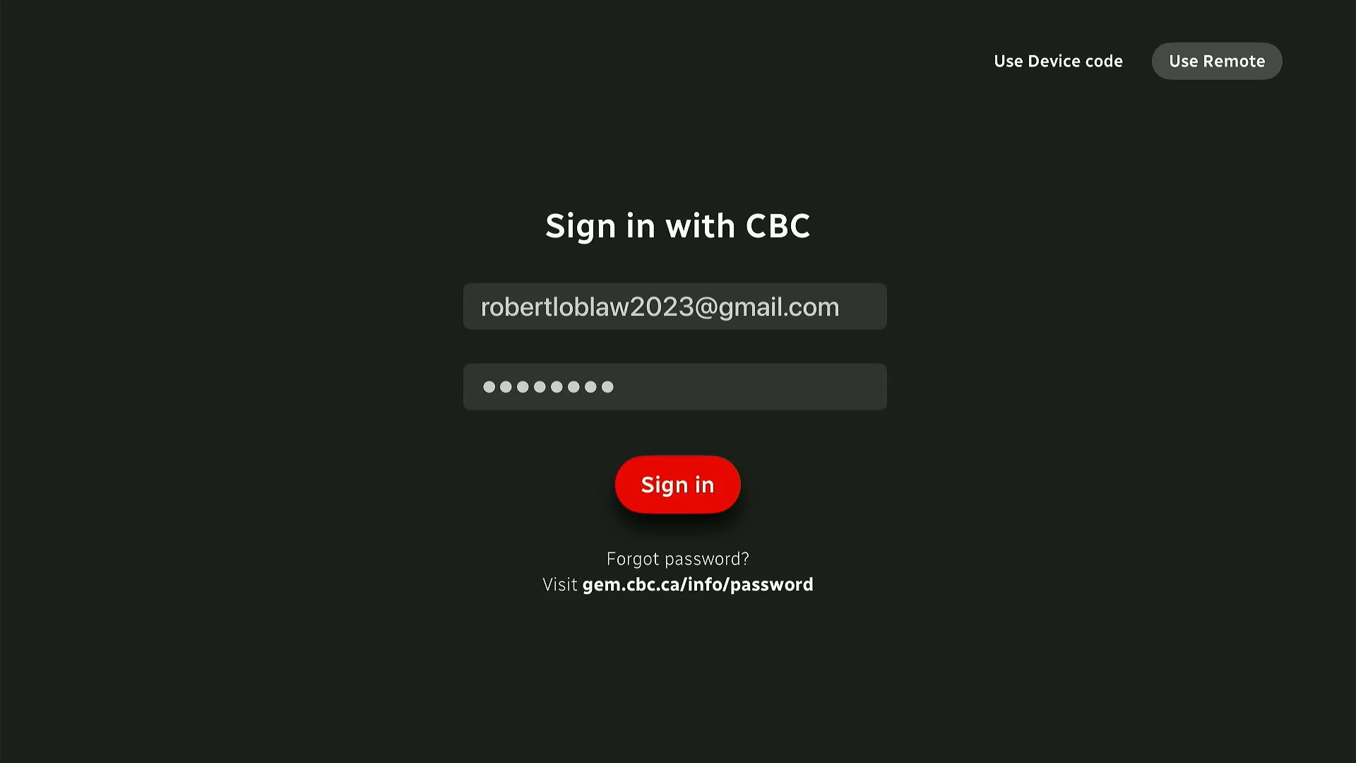 How do I log in to the CBC Gem app for Apple TV? – CBC Help Centre