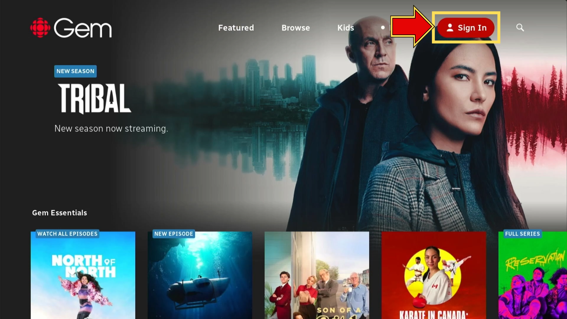 How do I log in to the CBC Gem app for Fire TV? – CBC Help Centre