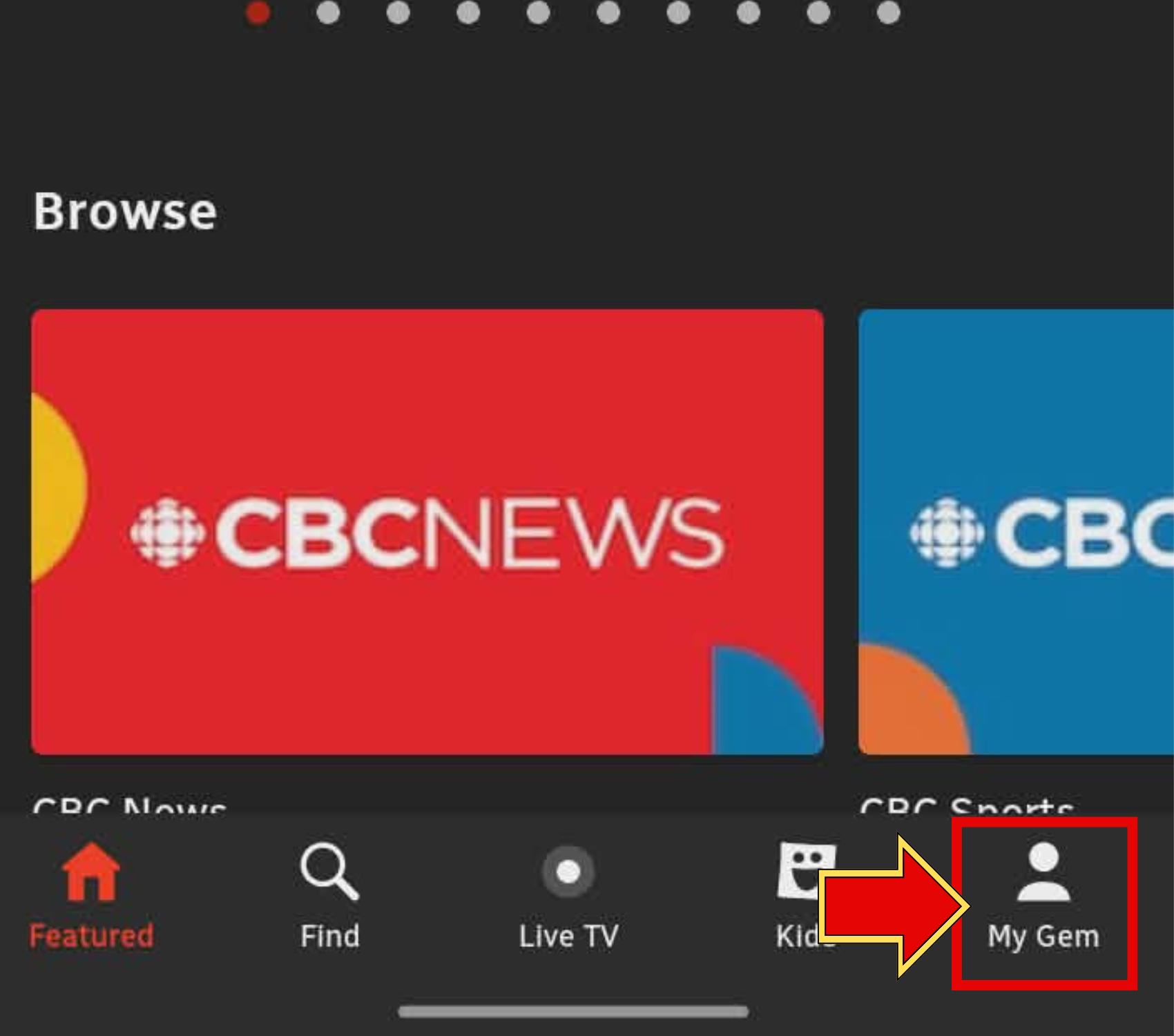 How do I log in to the CBC Gem app on my mobile device? – CBC Help Centre